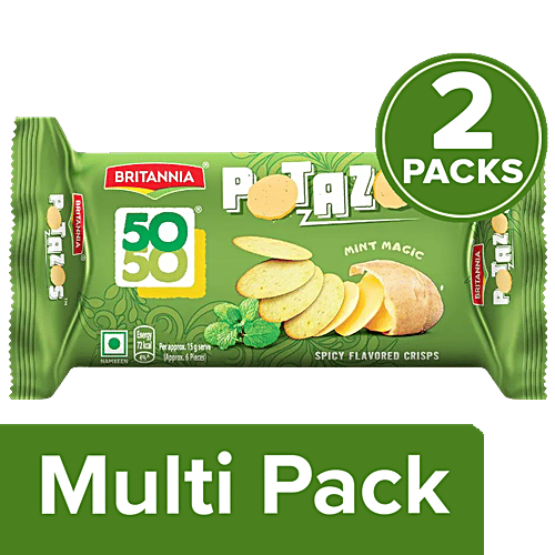 Buy Britannia 50-50 Potazos - Mint Magic Minty Flavoured Crisp, Teatime ...