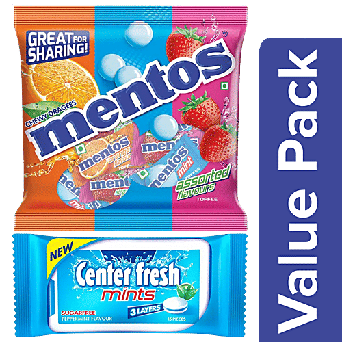 Buy bb Combo Rainbow Assorted Flavour Chewy Candy Pouch + Mint ...