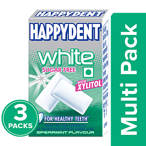 Buy Happydent White Xylitol Sugarfree Spearmint Flavour Chewing Gum ...
