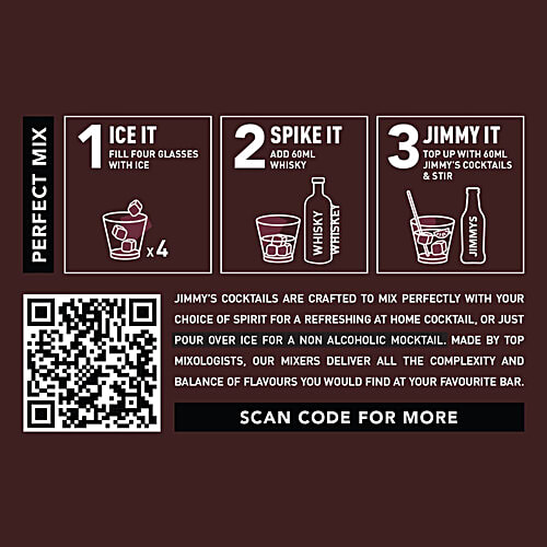 Buy JIMMY'S COCKTAILS The New Old Fashioned Cocktail Mixer - Ready To ...