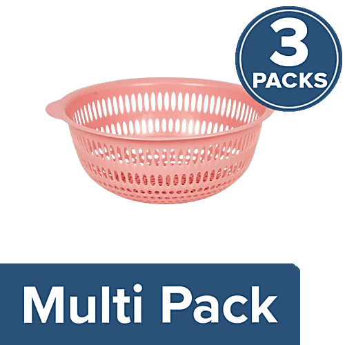 Buy Polyset Fruty Multipurpose Plastic Basket - Small, Assorted Colour ...