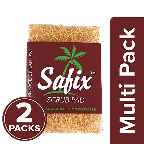Buy Safix Coir Scrub Pad - Regular, 100% Natural Coconut Fibre Online ...