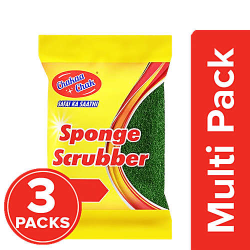 Buy Chakaa Chak Sponge Scrubber - With Comfortable Grip, Cleans Sticky ...