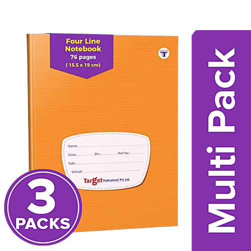 Buy Target Publications Four Line Notebook - Red & Blue Line With Gap ...