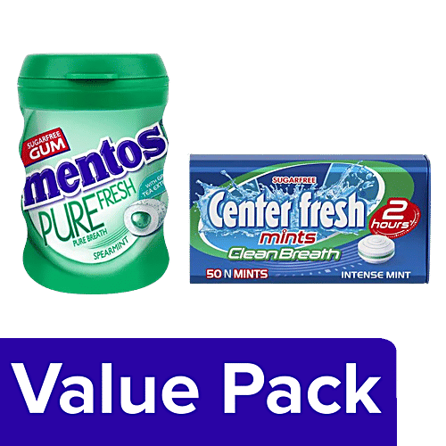 Buy bb Combo Mentos Pure Fresh Chewing Gum + Center Fresh Mints Clean ...