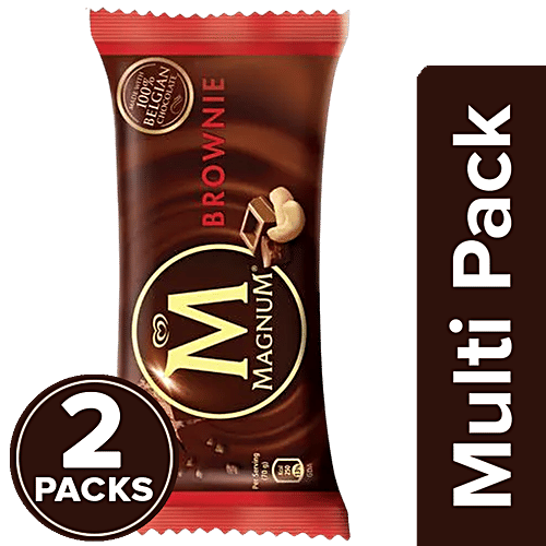 Buy kwality walls Magnum Brownie Stick Ice Cream - Made with 100% ...