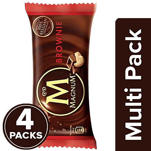 Buy kwality walls Magnum Brownie Stick Ice Cream - Made with 100% ...