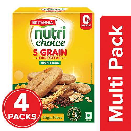 Buy Britannia Nutri Choice 5 Grain Digestive Multigrain Biscuits - High ...
