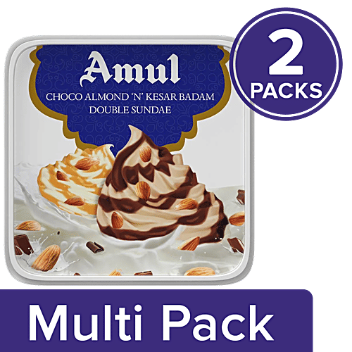 Buy Amul Ice Cream - Double Sundae, Choco Almond 'N' Kesar Badam Online ...