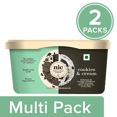 Buy Nic Ice Cream - Cookies & Cream Online at Best Price of Rs 580 ...