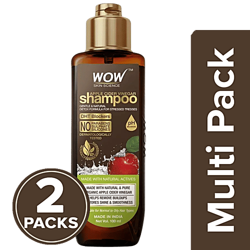 Buy Wow Skin Science Apple Cider Vinegar Shampoo - No Parabens, pH ...