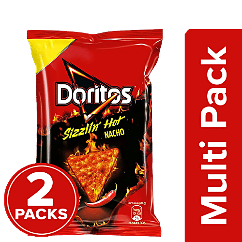 Buy Doritos Nachos Sizzlin' Hot Crunchy Chips - Snacks, Party Pack ...