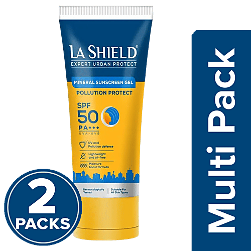 Buy La Shield Pollution Protect - Mineral Sunscreen Gel, SPF 50 Online ...