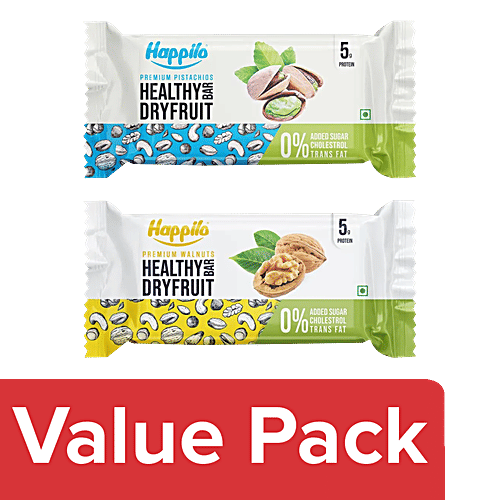 Buy Happilo Healthy Dry Fruit Bar - Premium Pistachio 2x35 g + Premium ...