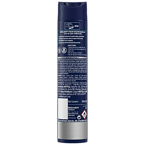 Buy NIVEA Fresh Ocean Aqua Fresh Scent Deodorant - For Men Online at ...