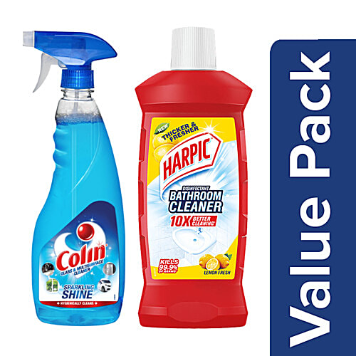 Buy bb Combo Harpic Disinfectant Bathroom Cleaner Liquid, Lemon, 1 L ...