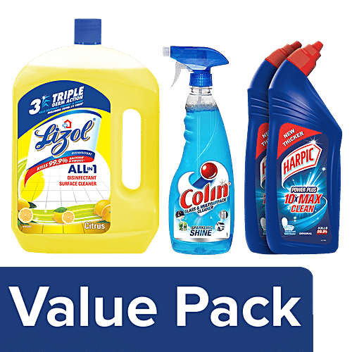 Buy bb Combo Harpic Toilet Cleaner 1L(Pack 2) + Lizol Cleaner,2L ...