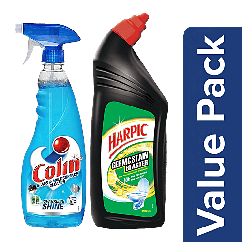 Buy bb Combo Harpic Toilet Cleaner Liquid, Citrus, 750ml + Colin ...
