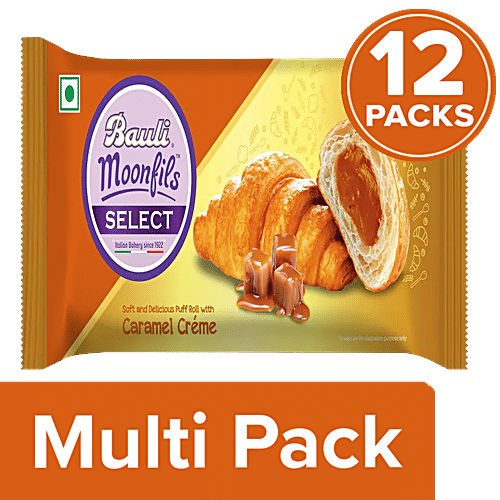 Buy Bauli Moonfils - Puff Roll With Caramel Creme Filling, Soft ...