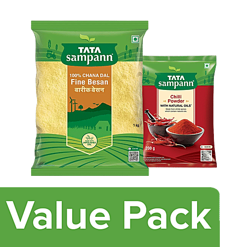 Buy bb Combo 100% Chana Dal Fine Besan 1kg + Chilli Powder With Natural ...