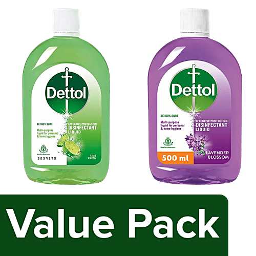 Buy Dettol Liquid Disinfectant Floor Cleaner - Lime + Lavender, 500 ml ...