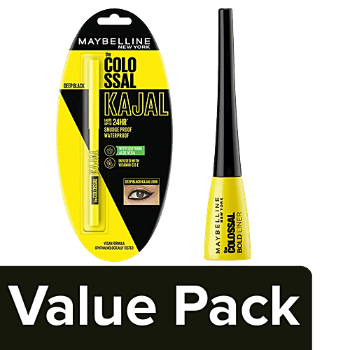 Buy Maybelline New York Colossal Bold Liner + Colossal Kajal Combo Pack ...