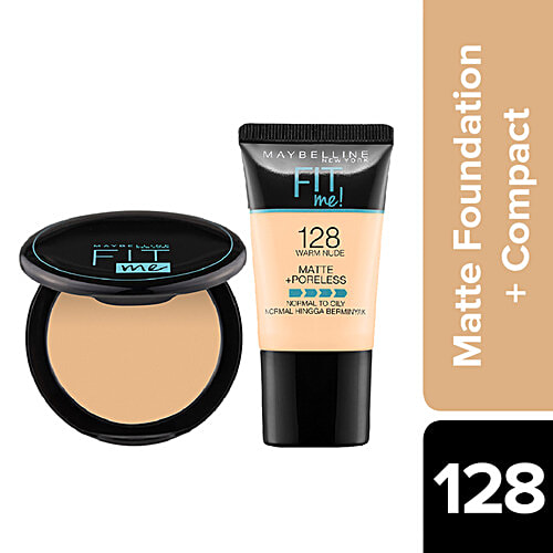 Buy Maybelline New York Fit Me Foundation Tube 128 + Fit Me Compact 128 ...