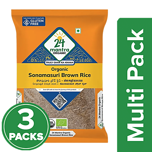 Buy 24 Mantra Organic Sonamasuri Brown Rice Online at Best Price of Rs ...