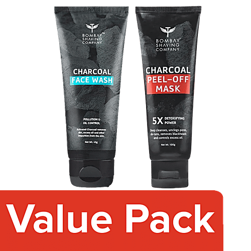 Buy Bombay Shaving Company Charcoal Face Wash 100g+Charcoal Peel Off ...