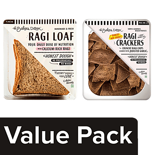 Buy The Baker's Dozen Ragi Loaf 230 g + Ragi Crackers 100 g Online at Best Price of Rs 188 ...