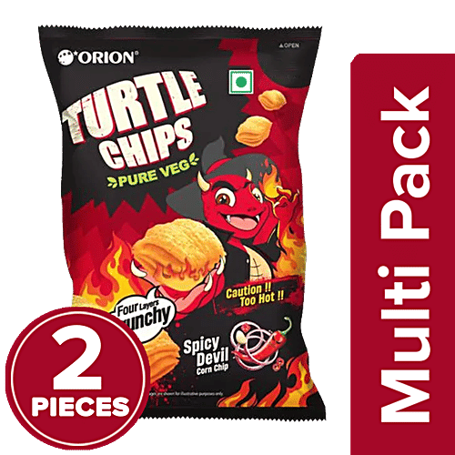 Buy Orion Spicy Devil Corn Turtle Chips Online at Best Price of Rs 40 ...