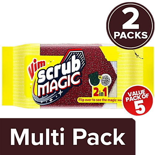 Buy Vim Scrub Magic - Nonwoven & Steel Knitted Scrub Pads, Removes Tough Stains Online at Best ...