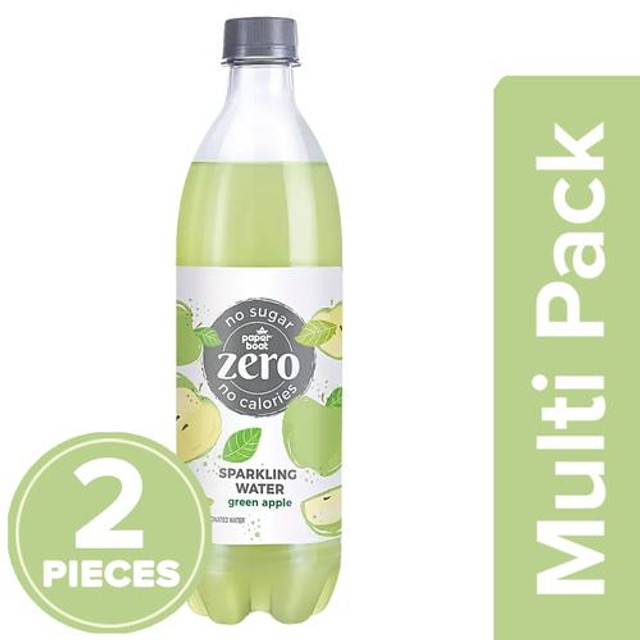 Buy Paper Boat Zero Sparkling Water - Green Apple Online at Best Price ...