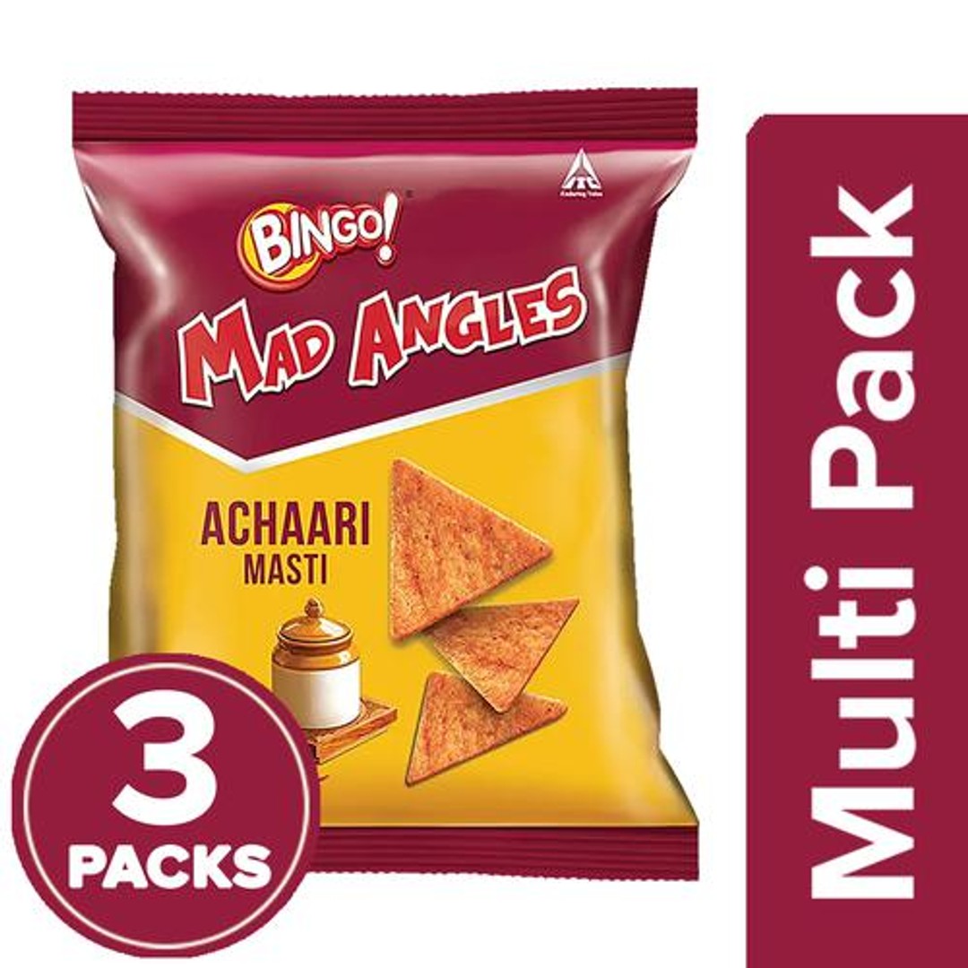 Buy Bingo Mad Angles Ã¢â‚¬â€œ Achaari Masti,Crunchy Triangle Chips ...