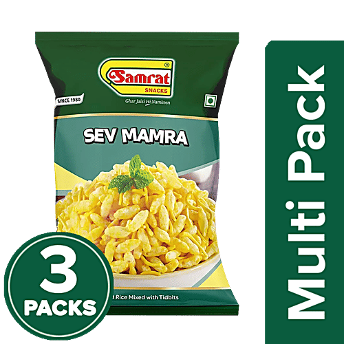 Buy Samrat Sev Mamra Namkeen - Puffed Rice Mixed With Tidbits, Crispy ...