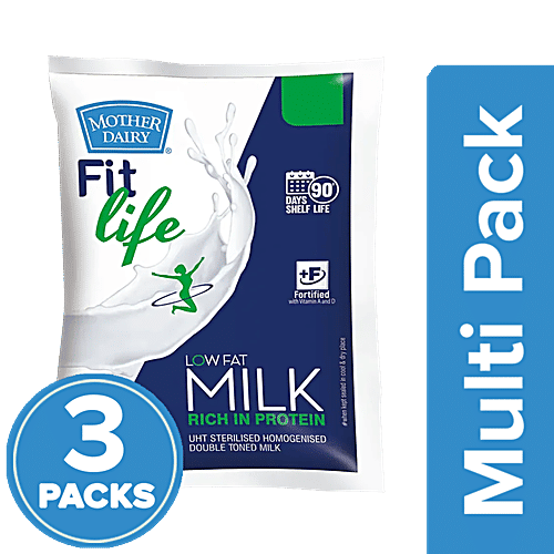 Buy Mother Dairy Live Lite UHT Sterilised Homogenised Low Fat Double ...