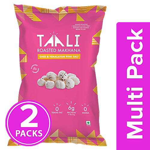 Buy TAALI Roasted Makhana - Ghee & Himalayan Pink Salt, High In Plant ...
