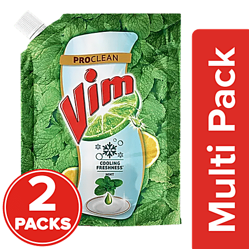 Buy Vim ProClean Dishwash Liquid Gel With Mint, Cooling Freshness ...