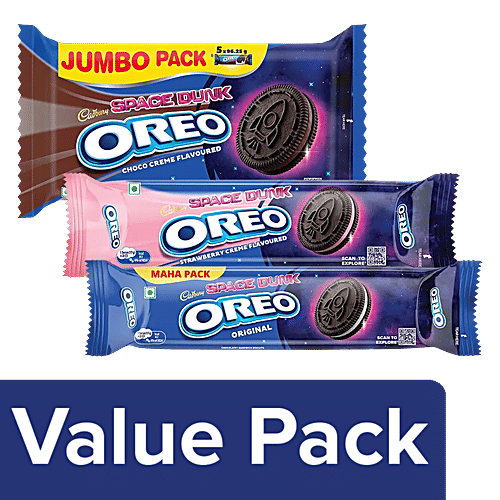Buy Cadbury Oreo Vanilla Flavour Creme Sandwich,131.25g + Strawberry ...