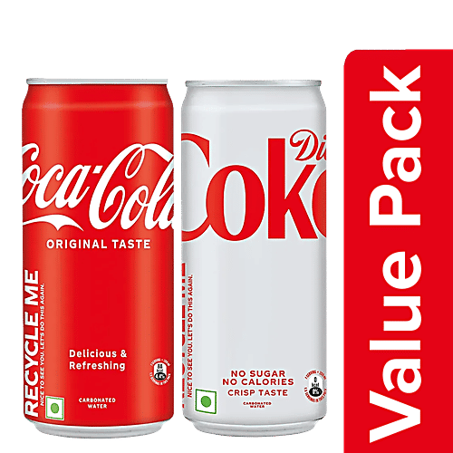Buy Coca Cola Diet Coke Soft Drink + Original Taste Soft Drink, Each ...