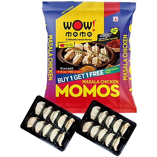 Buy bb Combo Wow! Momo Masala Chicken Momos, 10 pcs + Borecha Icey ...