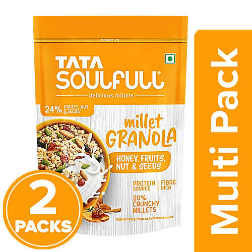 Buy Tata Soulfull Millet Granola, Honey, Fruits, Nuts & Seeds ...