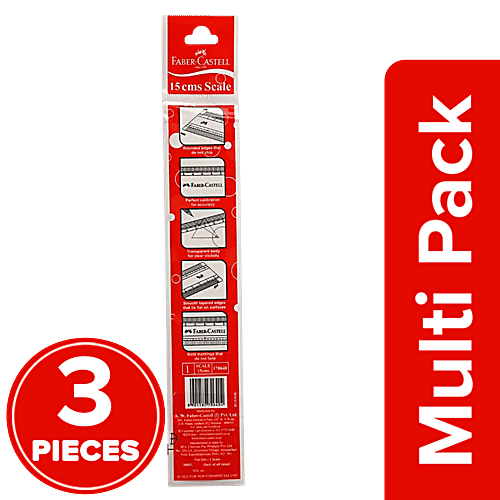 Buy Faber castell Plastic Scale 15 Cm - Regular, Precise Online at Best ...