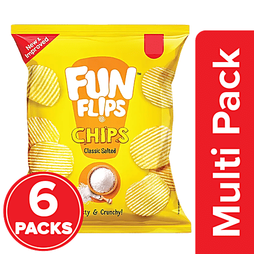 Buy Fun Flips Potato Chips - Classic Salted, Rich In Taste Online at ...