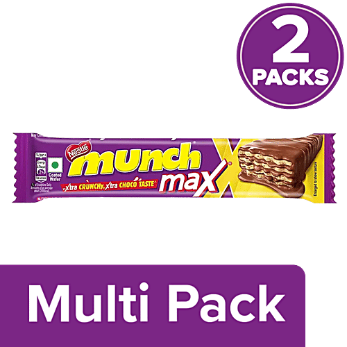 Buy Nestle Munch Max Chocolate Coated Crunchy Wafer Bar Online at Best ...