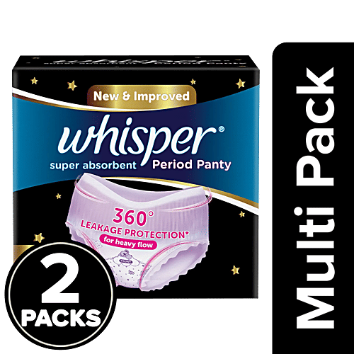 Buy Whisper Period Panties - M To L, For Heavy Flow Online at Best ...