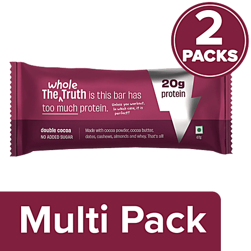 Buy The Whole Truth Double Cocoa 20 g Protein Bar Online at Best Price ...
