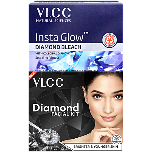 Buy VLCC Diamond Facial Kit 60 g, Diamond Bleach Skin Purifying & Anti ...
