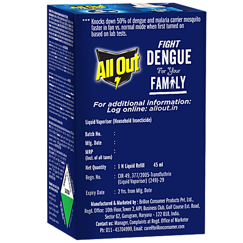 Buy All Out Super 60 Nights Refill Liquid Vaporizer 45 Ml Online At ...