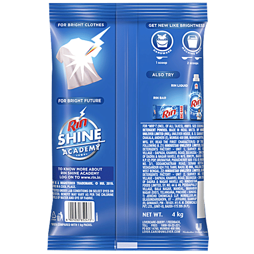 Buy Rin Advanced Detergent Powder 4 Kg Online At Best Price of Rs 440 ...